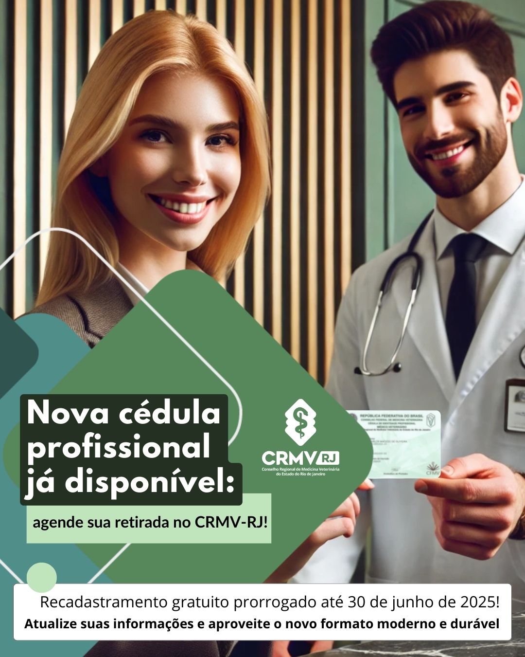 Nova cédula profissional já disponível: agende a sua retirada no CRMV-RJ